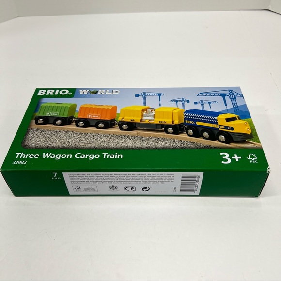 brio | Toys | Brio Three Wagon Cargo Train Set | Poshmark